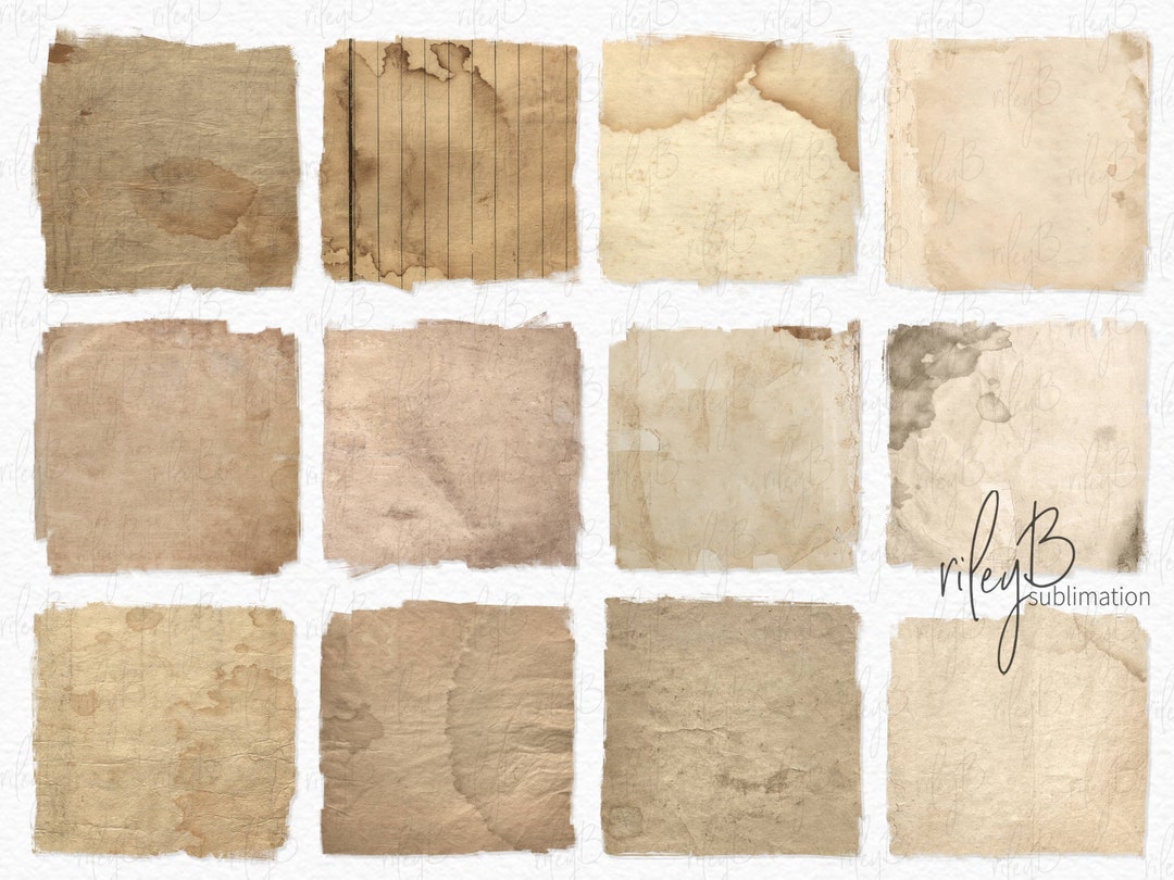 Vintage Stained Paper Pngs - Antique Paper Textures - Old Paper ...