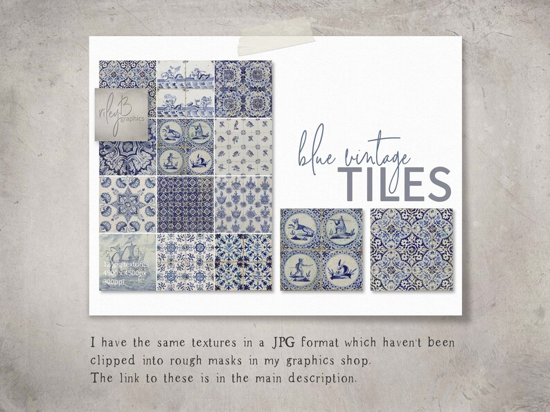 Blue Vintage Tiles Pngs - Old Tiles - Stone Texture - Ancient Flooring ...