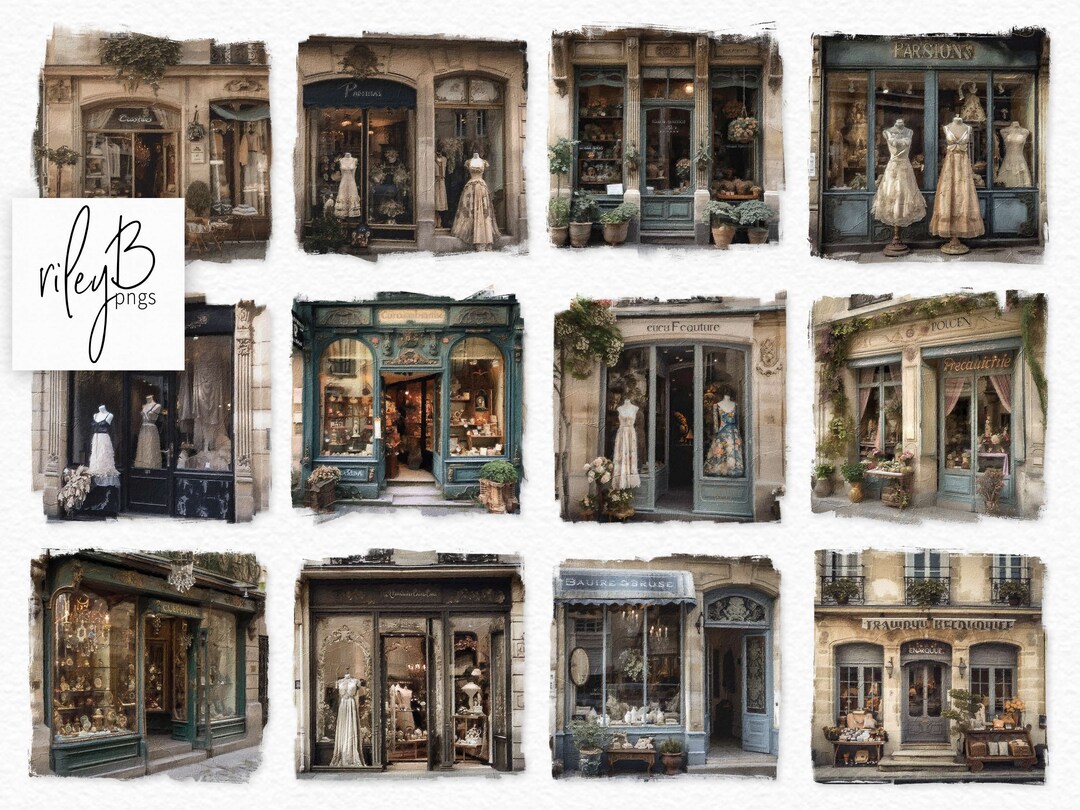 Parisian Boutique Oil Painting Pngs - French Boutique Oil Painting Pngs ...