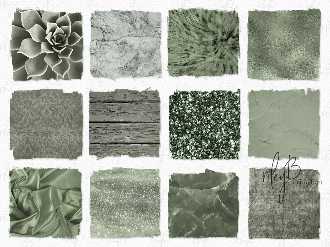 Shades of Sage Texture Pngs - Sage Green Digital Images - Sage Green ...