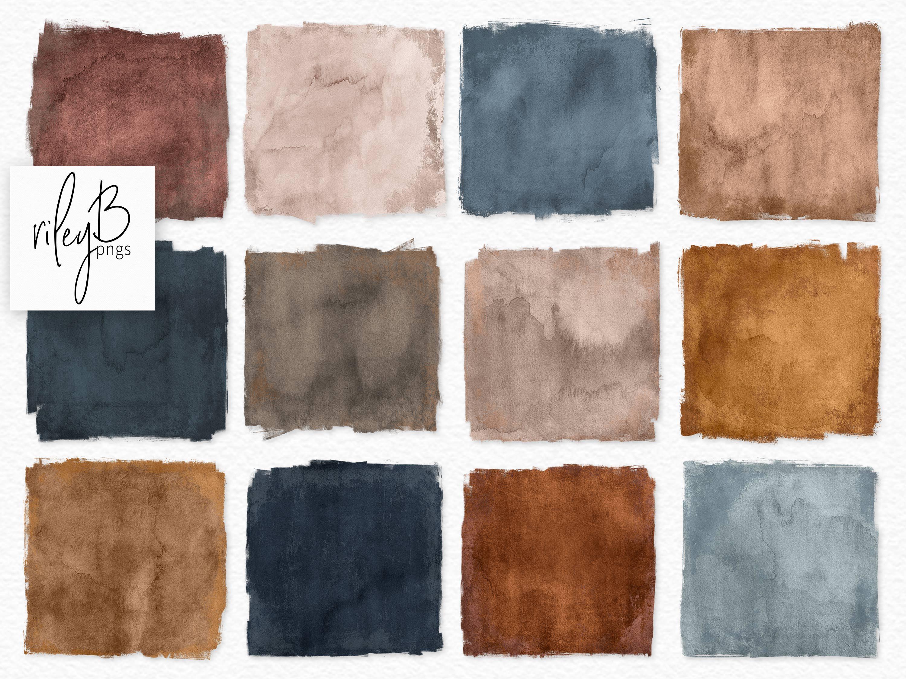Autumn Coastal Watercolor Texture Pngs - Fall Watercolor Backgrounds ...