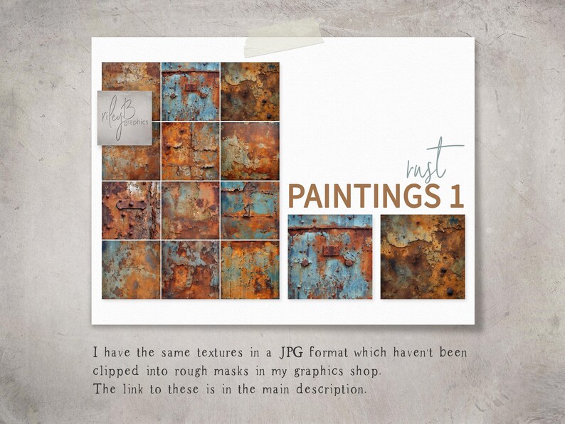 Rust Paintings 1 Texture Pngs - Rust Pngs - Rust Digital Clipart - Rusted Metal Texture - Rusted ...