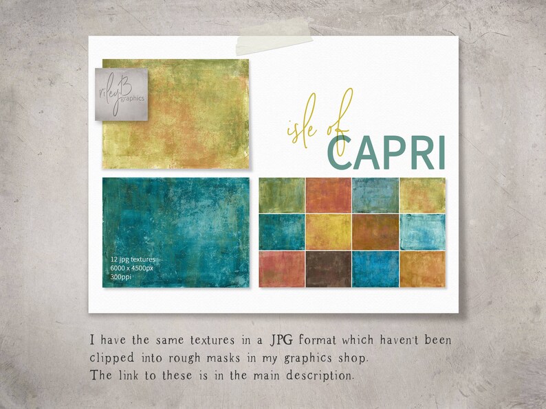 Isle of Capri Texture Pngs - Ocean Colored Backgrounds - Blue Yellow ...