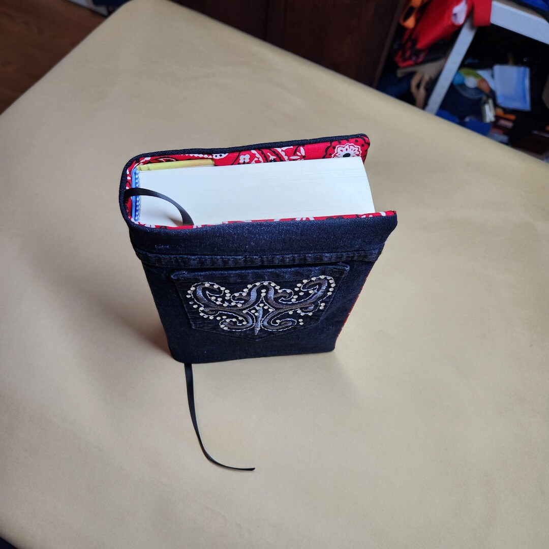 Alcoholics Anonymous Big Book Cover, DARK BLUE Jeans. Fits Standard 4th ...