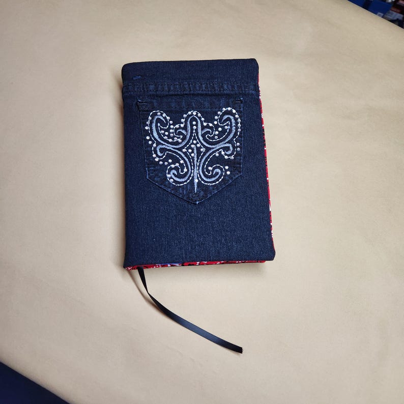 Alcoholics Anonymous Big Book Cover, DARK BLUE Jeans. Fits Standard 4th ...