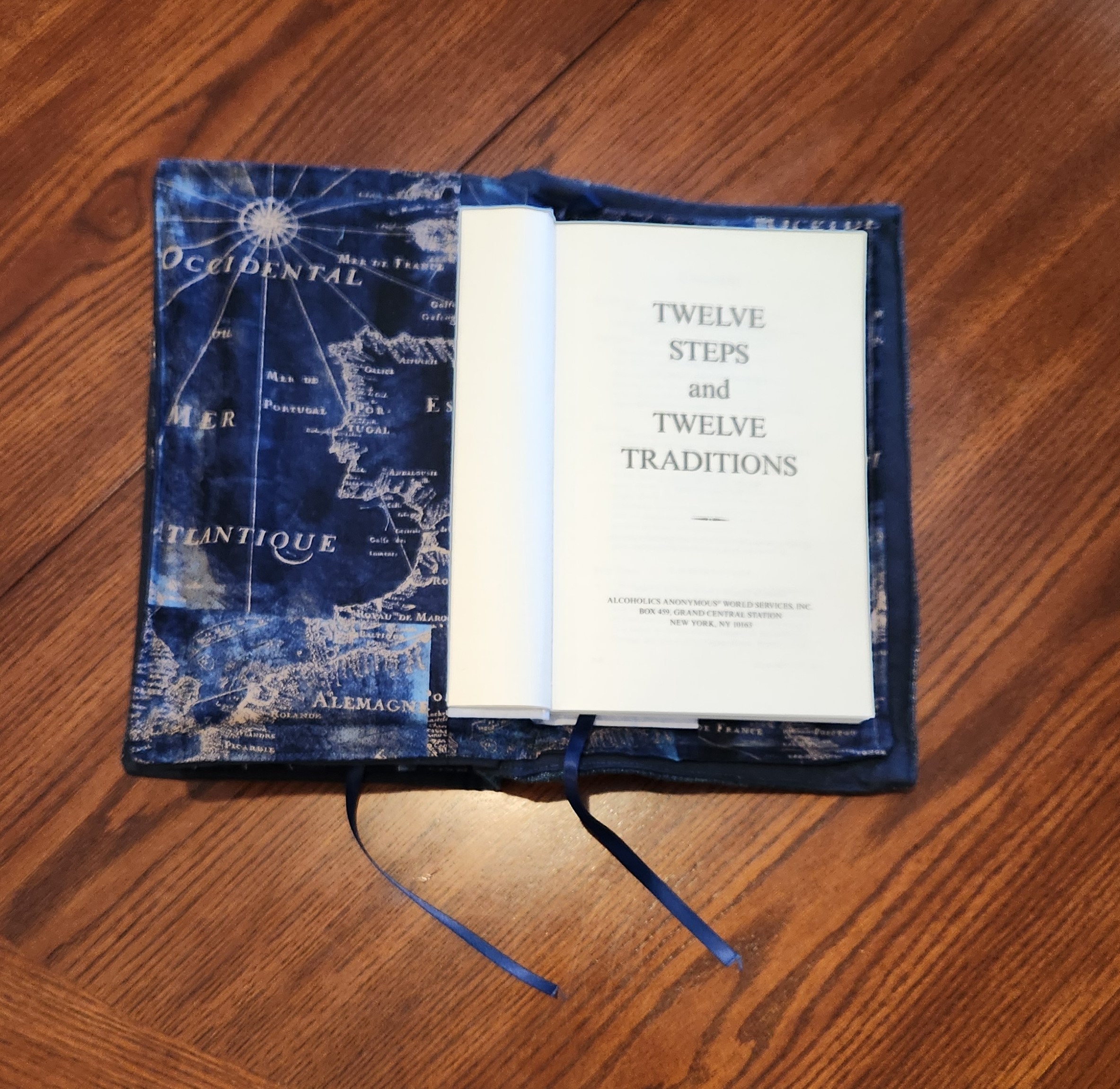 Double Book Cover for Big Book and 12x12 Jeans and Blue Map Material ...