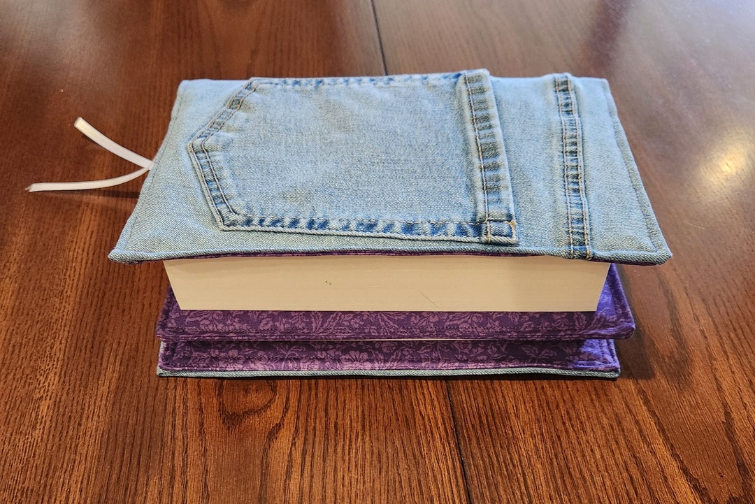 Double Book Cover for Big Book and 12x12 Jeans and Purple Material 2021 ...
