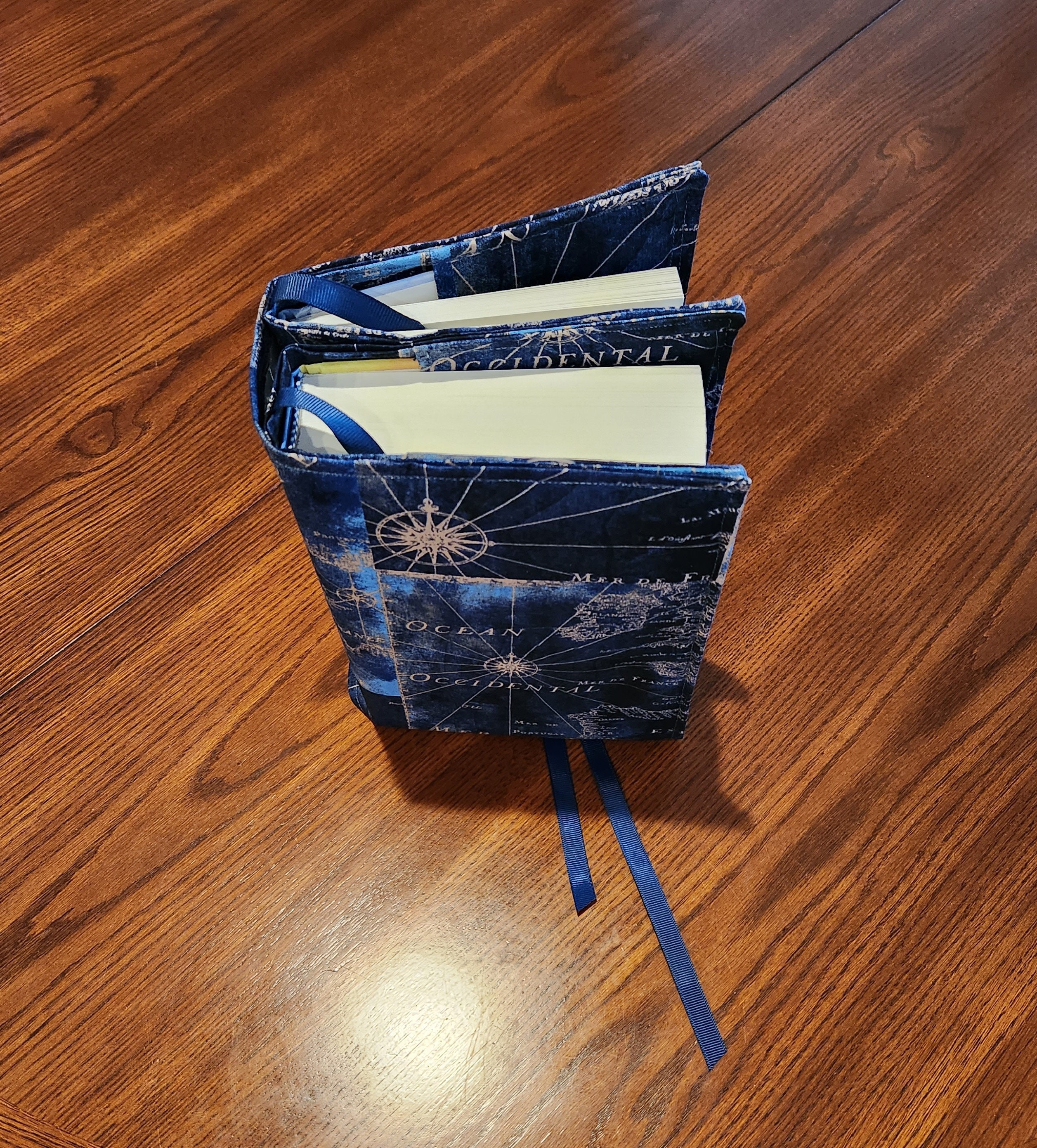 Double Book Cover for Big Book and 12x12 Blue Map Material 2010 - Etsy