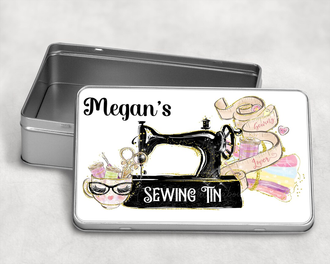 Personalised Sewing Tin, Crafters Birthday Gift, Sewing Box Gift for ...
