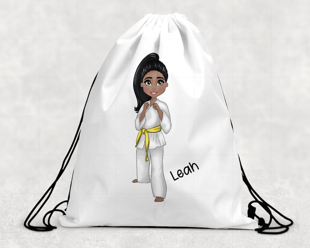 Personalised Martial Arts Drawstring Bag, Karate Girl Gift Set - Etsy