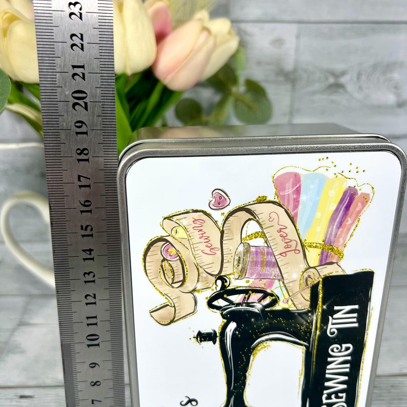 Personalised Sewing Box, Sewing Storage Tin, Sewing Machine Design - Etsy