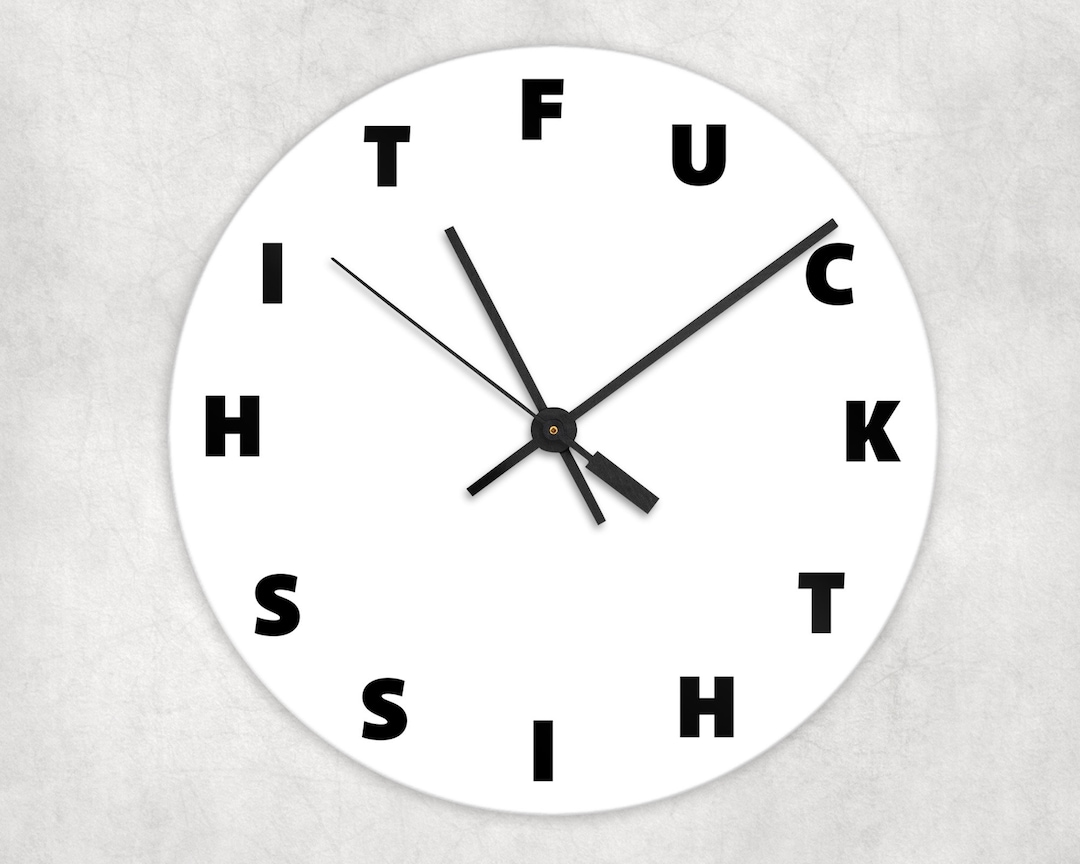 Novelty Glass Clock, Fuck This Shit Clock, Funny Co Worker Gift ...