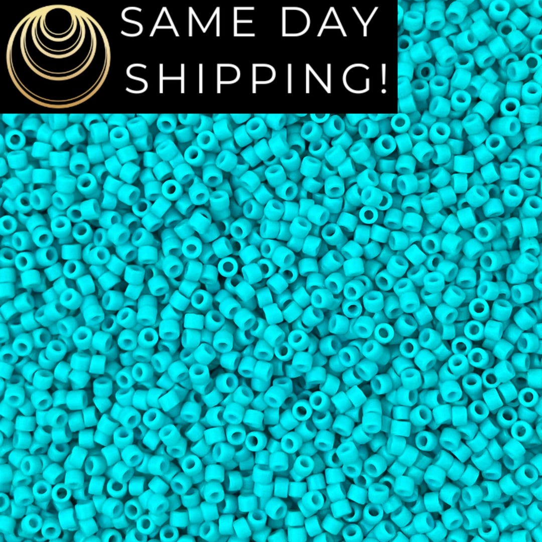 DB0793 11/0 Miyuki Delica Beads Dyed Semi-matte Opaque Turquoise Green ...