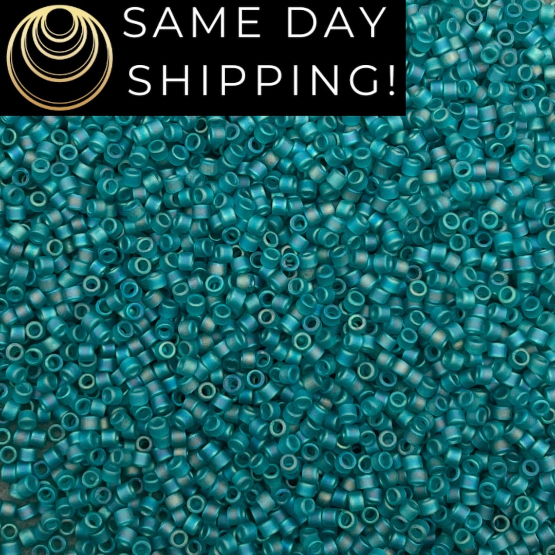 DB1283 11/0 Miyuki Delica Beads Matte Transparent Caribbean Teal - Etsy
