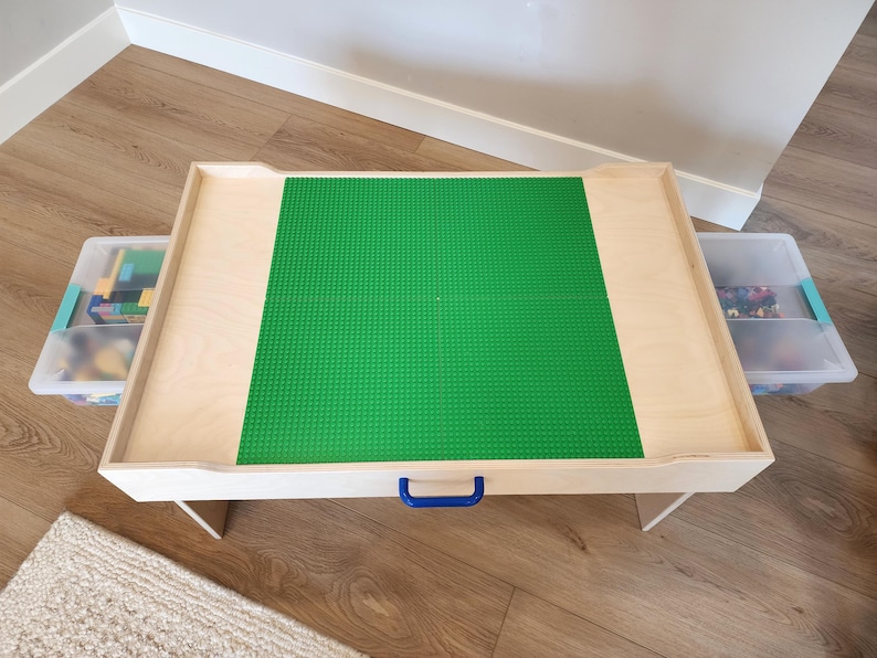DIY Folding LEGO Table With Storage Tubs – Woodworking Plans PDF - Etsy