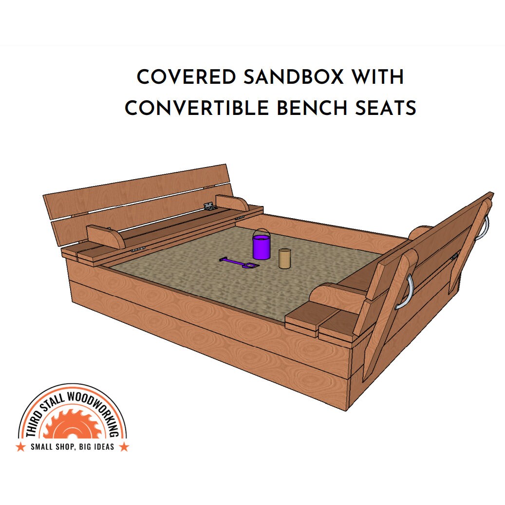 Plans for Covered Sandbox With Convertible Bench Seats - Etsy