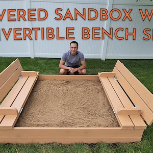 Plans for Covered Sandbox With Convertible Bench Seats - Etsy
