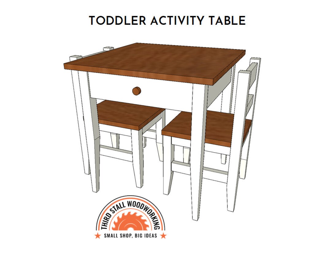Plans for Toddler Activity Table and Chairs - Etsy