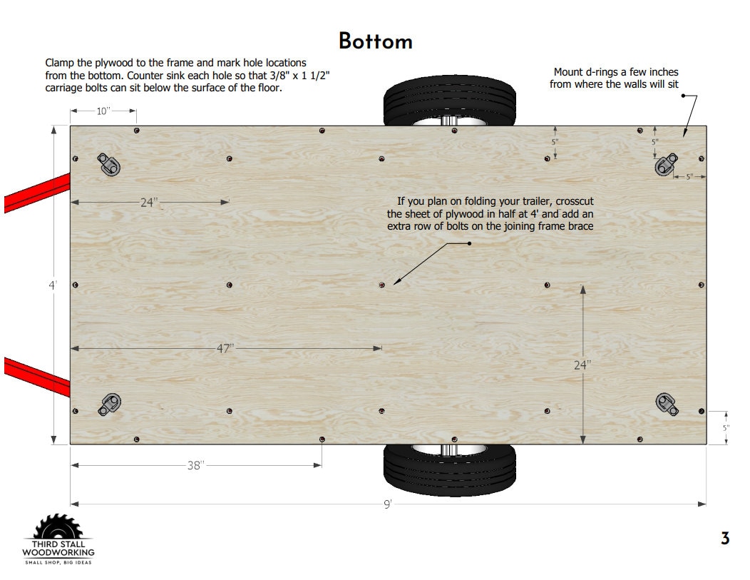 DIY Trailer Box Plans for Harbor Freight 4x8 Folding Trailer — Third ...