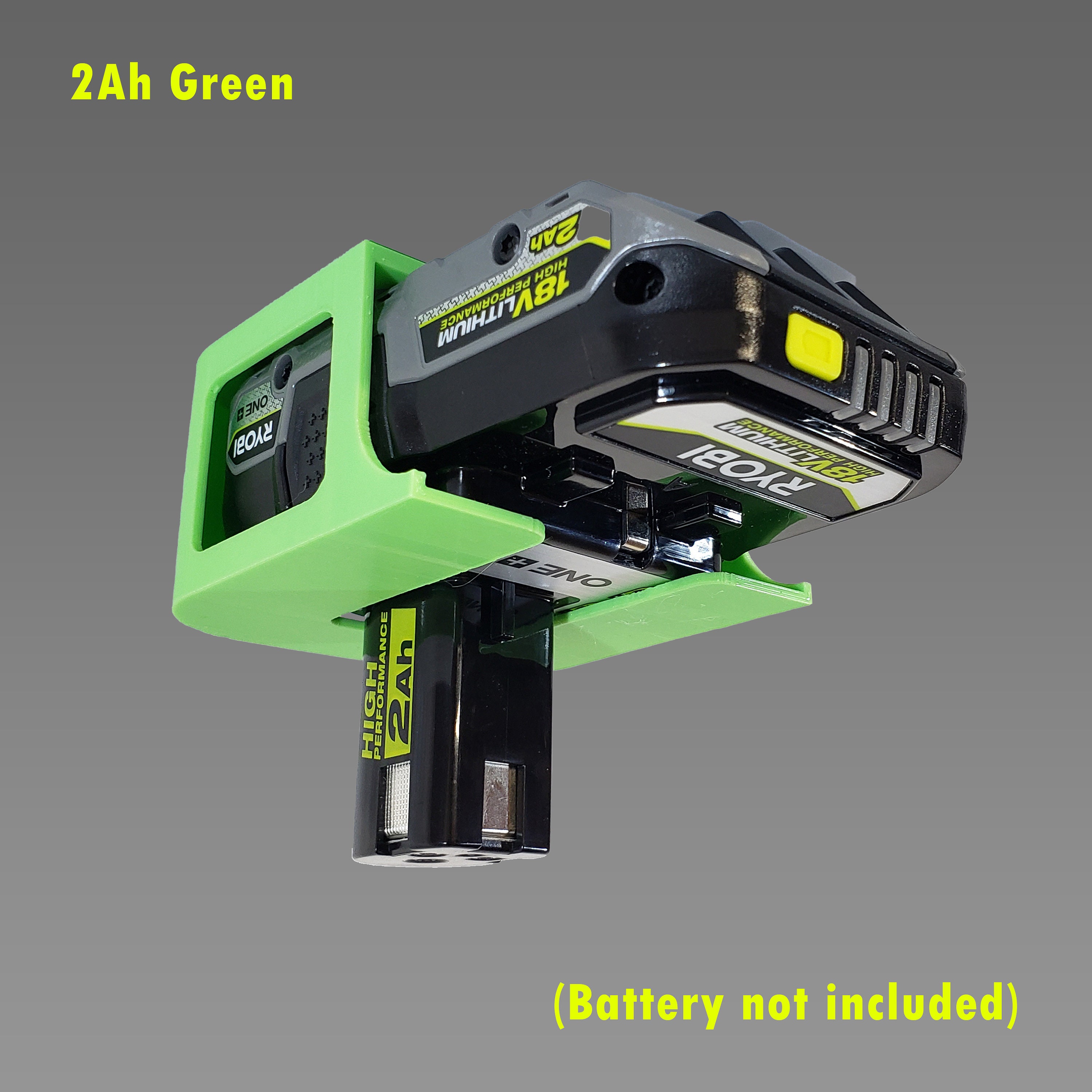 Versatile Ryobi 18v ONE+ Battery Holder - Under Cabinet or Vertical ...