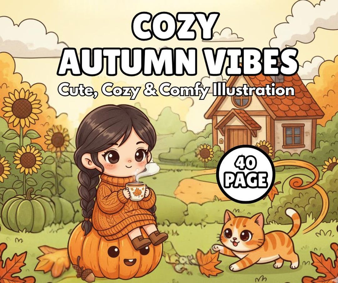 Fall Coloring Pages for Adults | 40 Cozy Autumn Printables | Relaxing ...