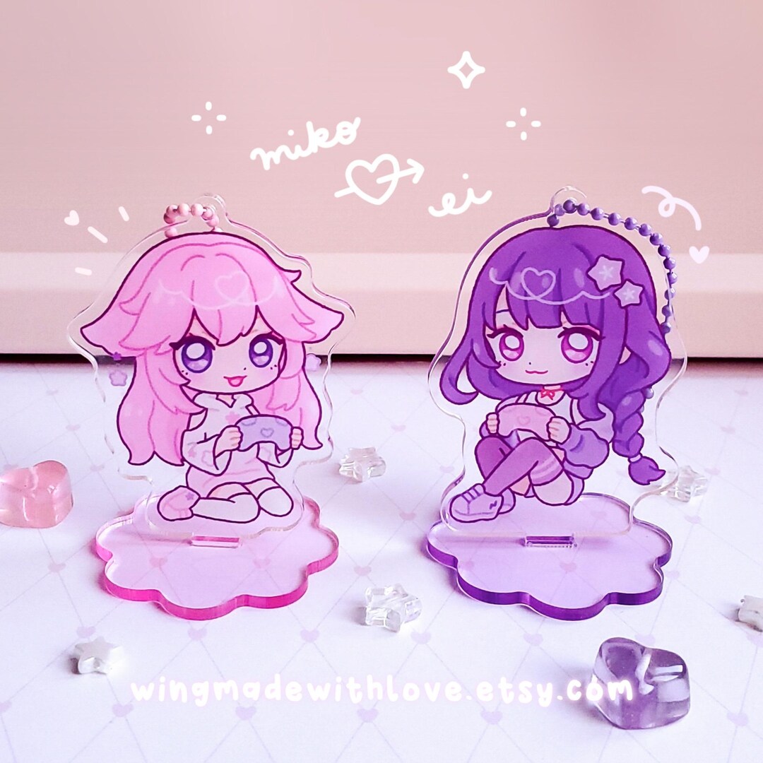 Genshin Standee Keychain Eimiko Raiden Ei Yae Miko Chibi - Convertible ...