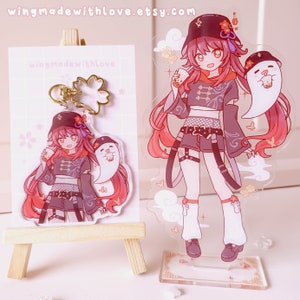 Genshin Keychain Standee Streetwear Fashion Hu Tao Bootao Shenhe Cloud ...