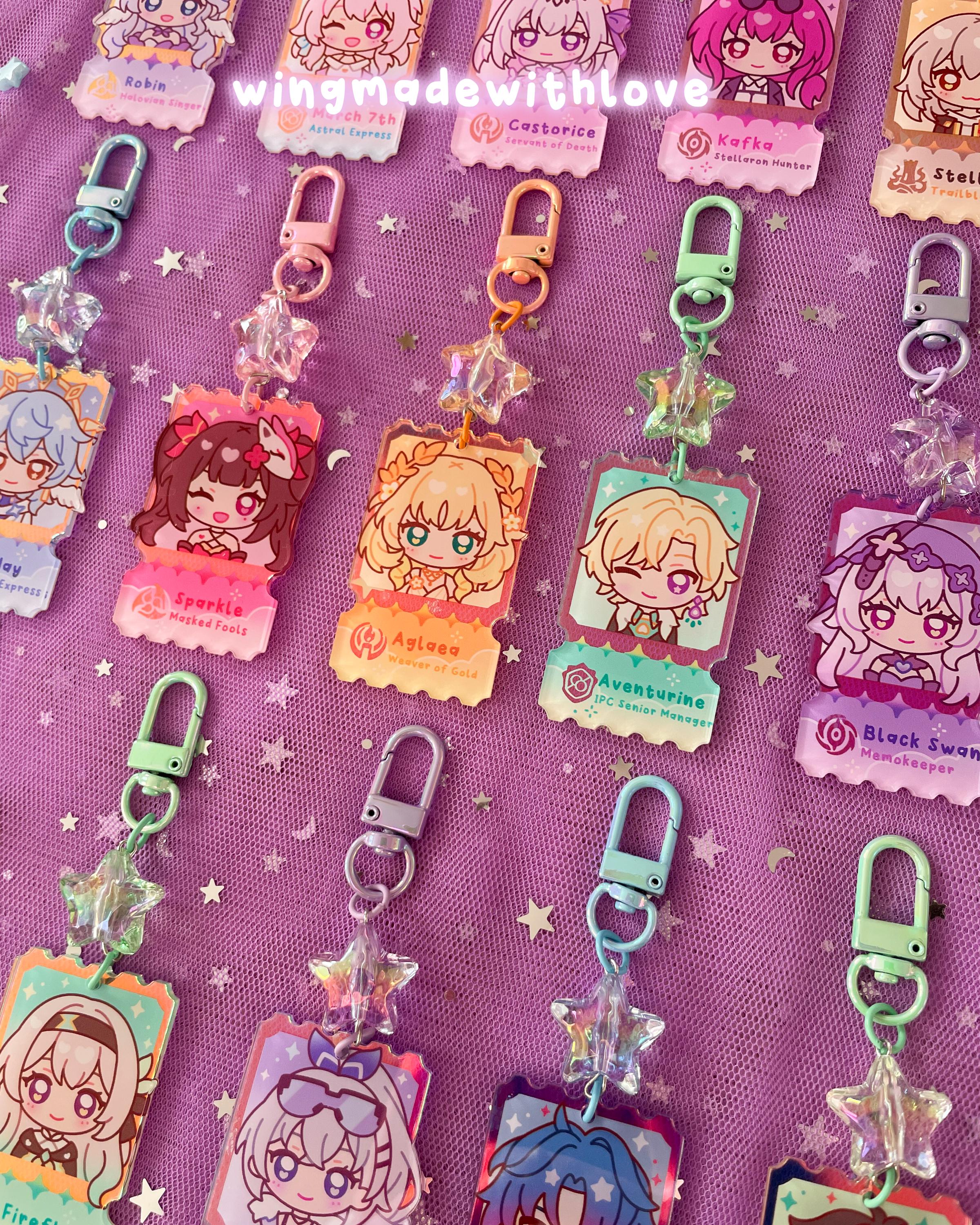 Honkai Star Rail Keychains Holographic - Astral Express Stellaron ...
