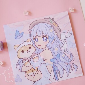 Genshin Matte/holographic Print Yae Miko Ayaka Kokomi Ganyu Pet Friends ...