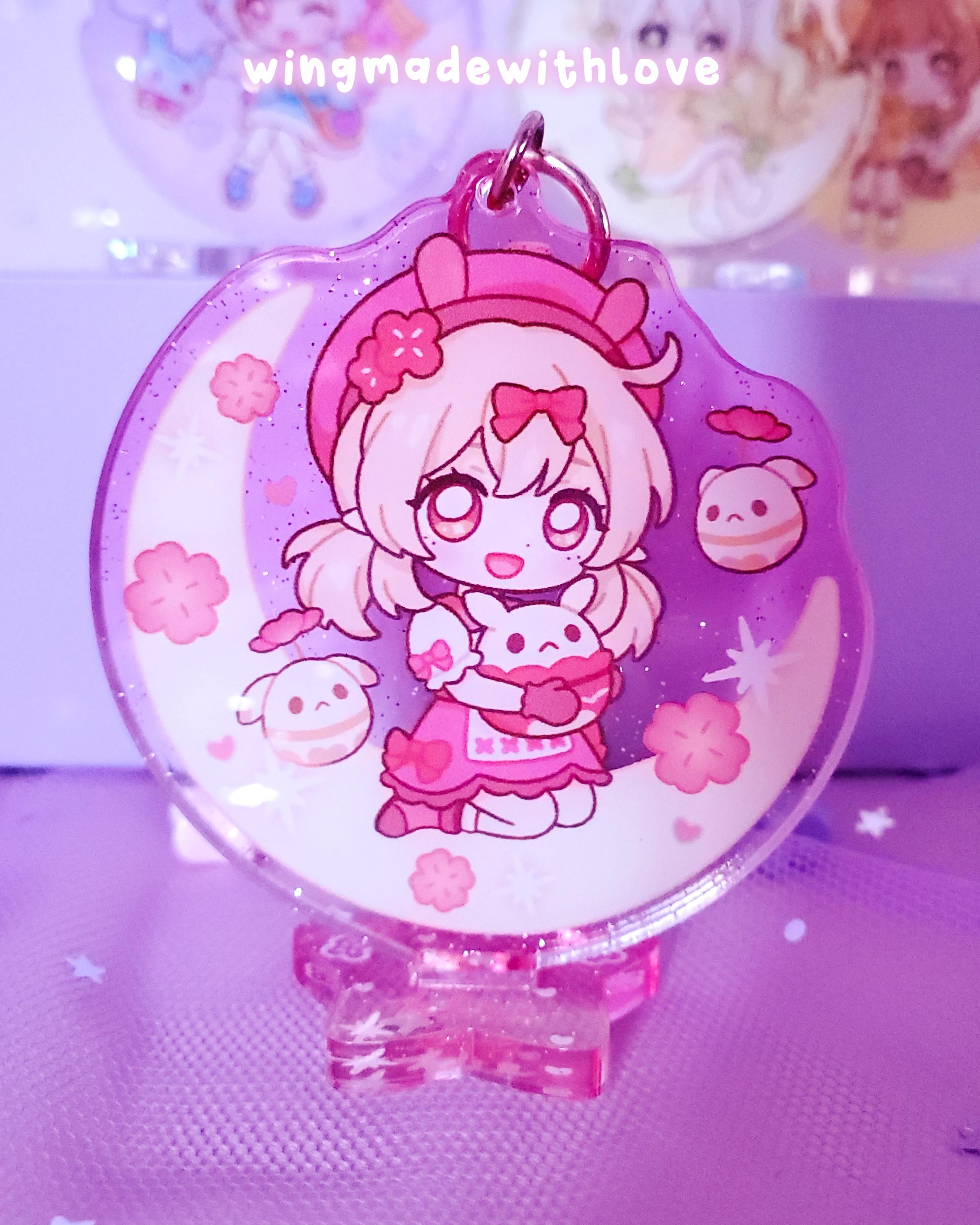Genshin Chibi Convertible Standee Keychains Glittery - Klee Dodoco ...