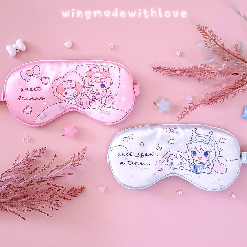 Genshin Eye Mask Furina Kokomi Chibi - Cute Travel Kit Genshin Pastel ...
