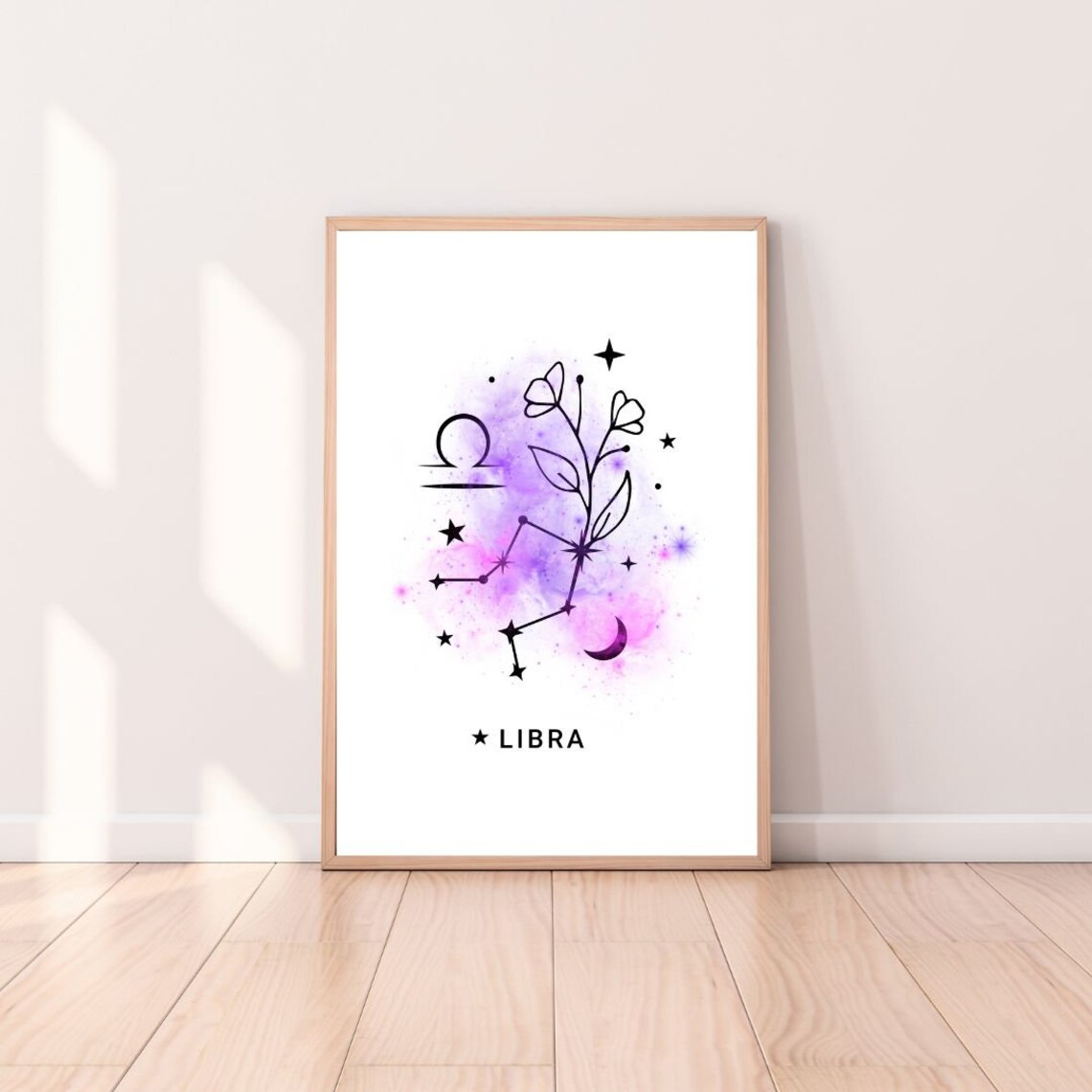 Libra Wall Art Set, 2 Set Dorm Room Poster, Zodiac Print, Motivation ...