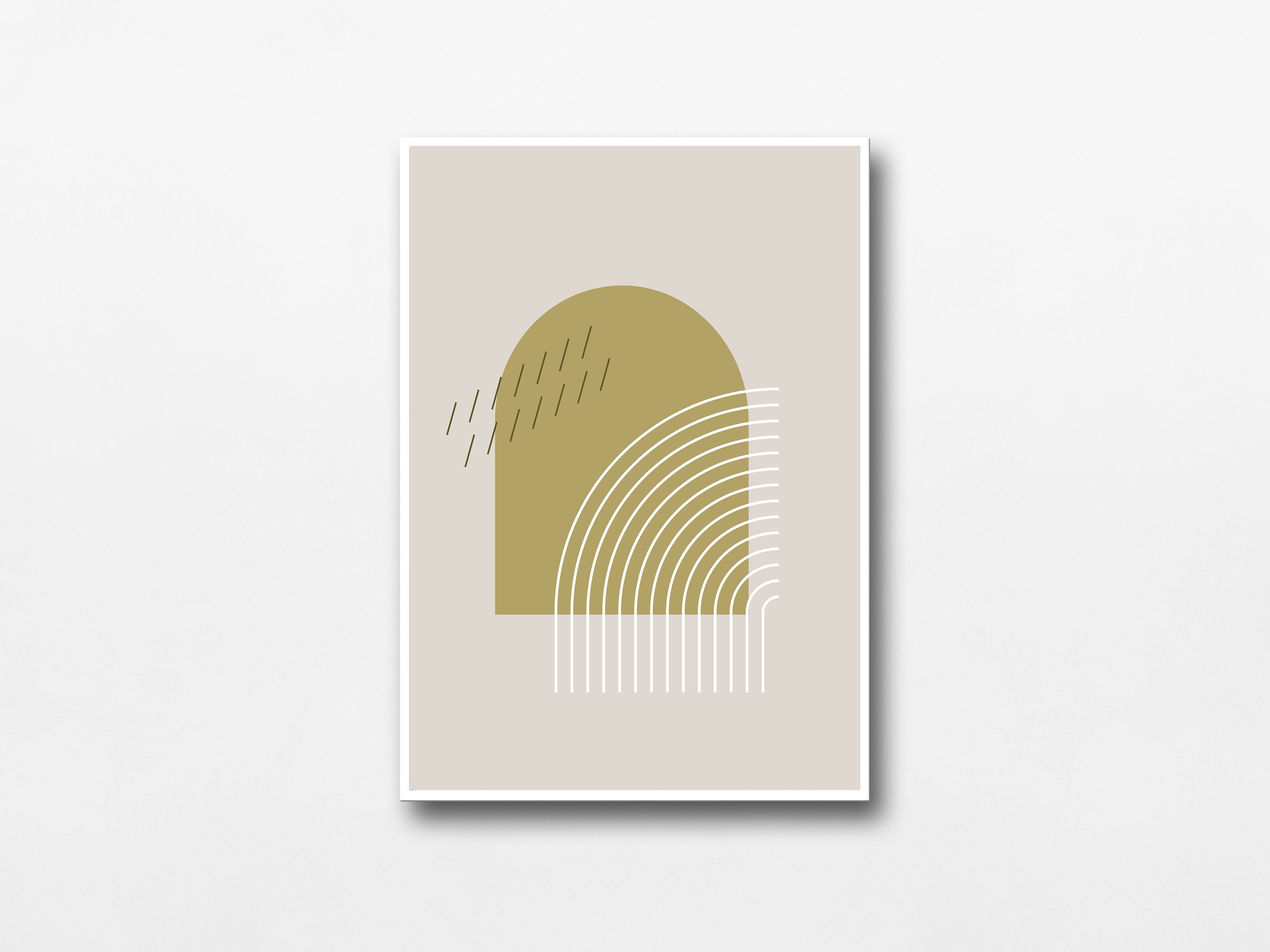 Set of 3 Abstract Wall Art, Geometric Art Set of 3, Mid Century ...