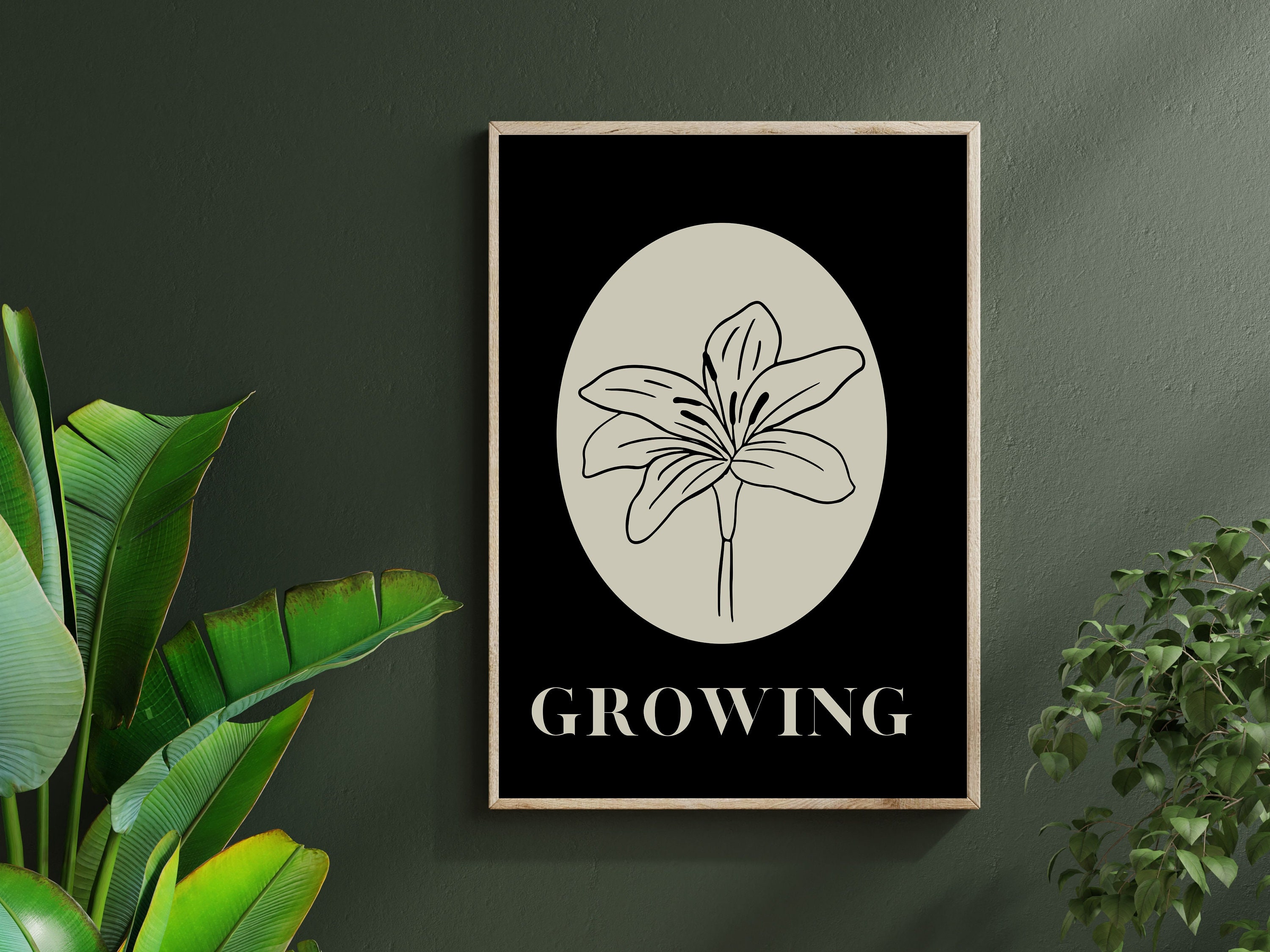 Lily Floral Art Print Abstract Lily Wall Art Botanical - Etsy