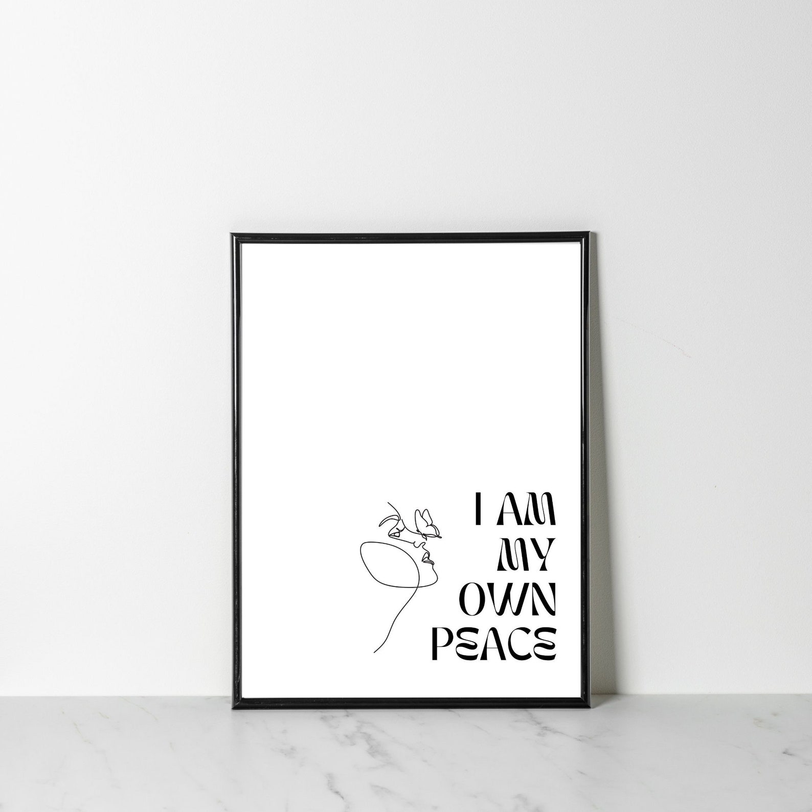 Female Empowerment Art ,woman Face Line Drawing, Self-love Woman Poster ...