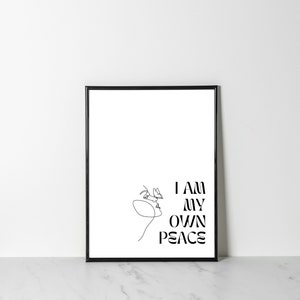 Female Empowerment Art ,woman Face Line Drawing, Self-love Woman Poster ...
