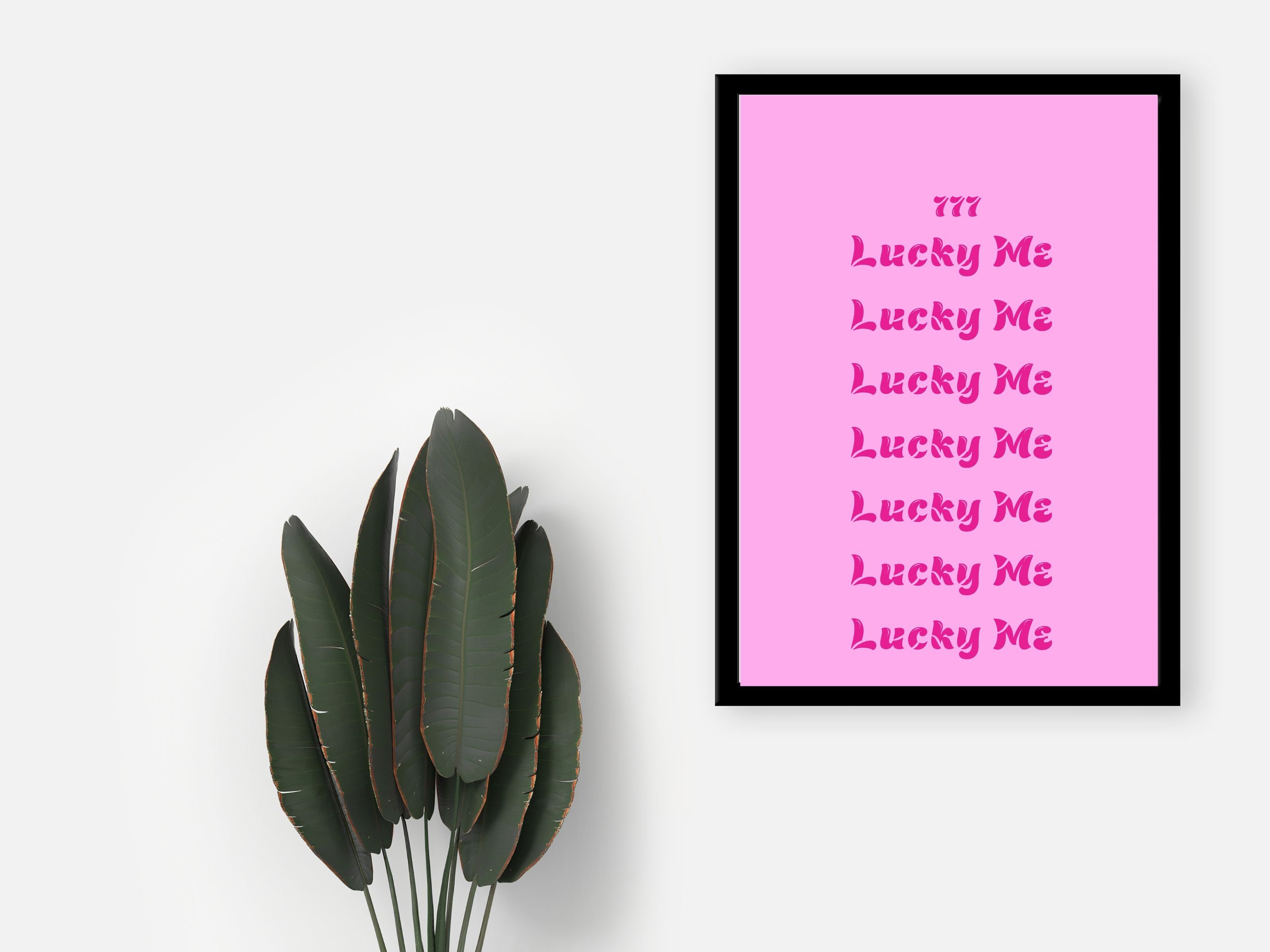Lucky Me Wall Art 777 Lucky Me Pink Aesthetic Print Lucky - Etsy