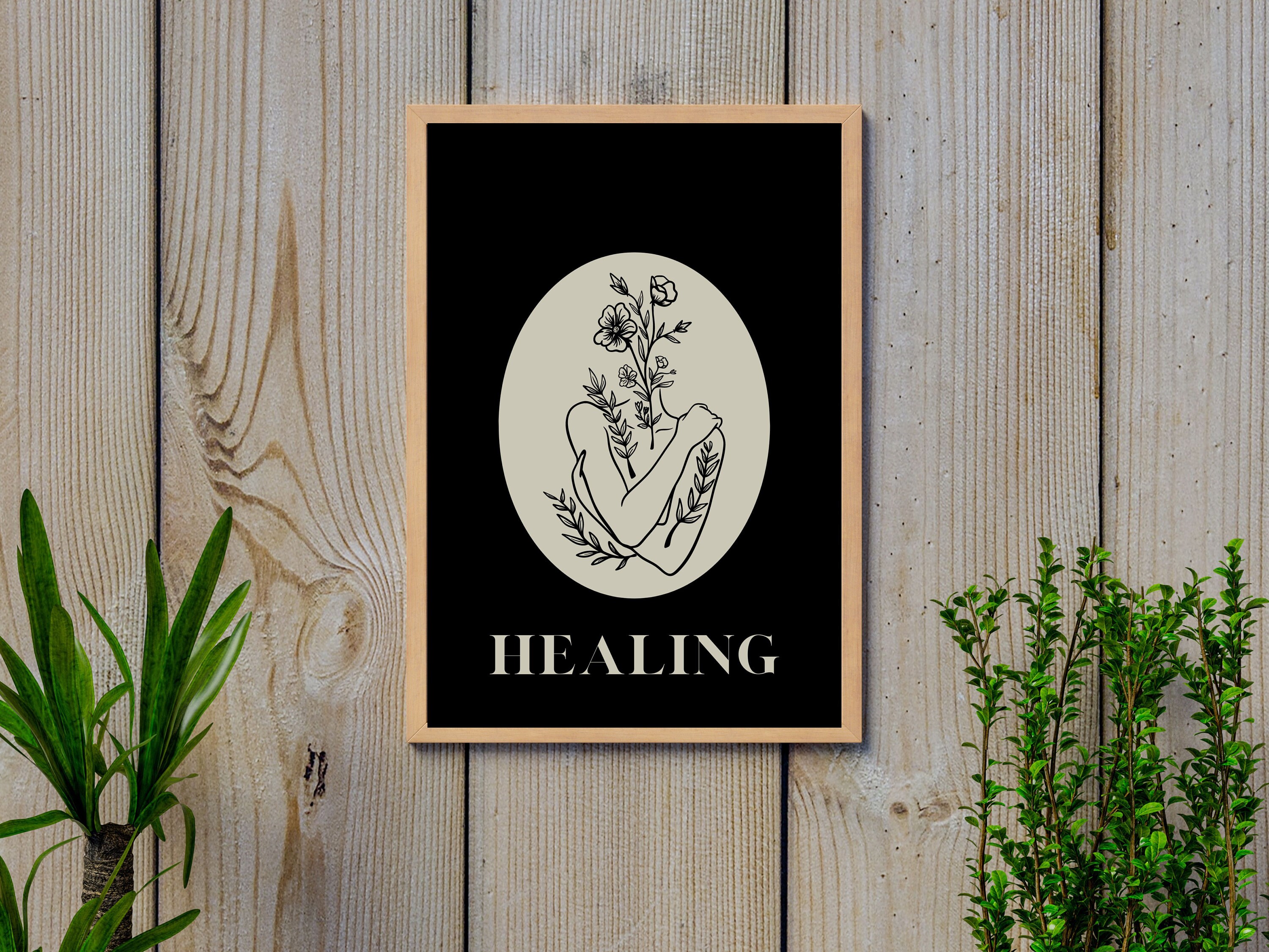 Flower Head Women Line Art, Female Head Flower Wall Art, One Line ...