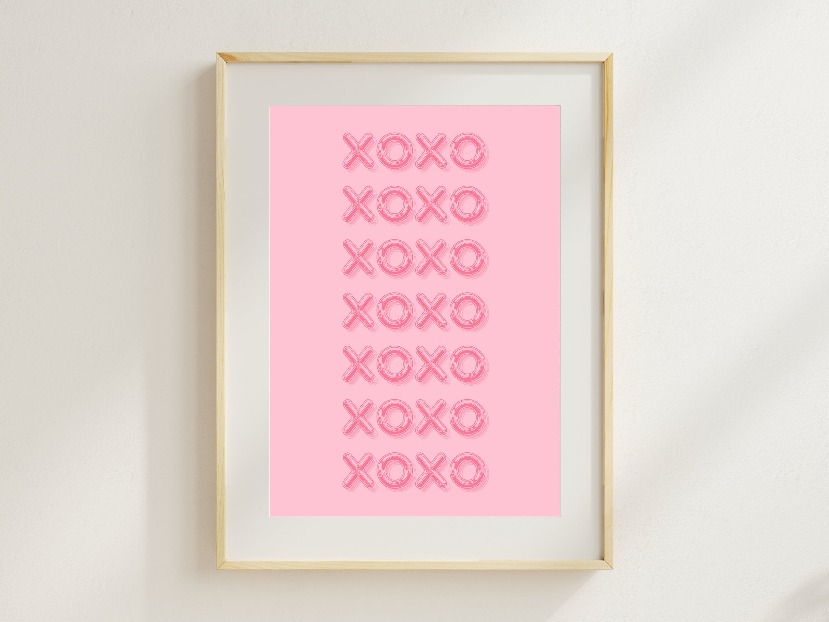 Pink Xoxo Print, Xoxo Sign, Printable Wall Art, Pink Prints, Trendy ...