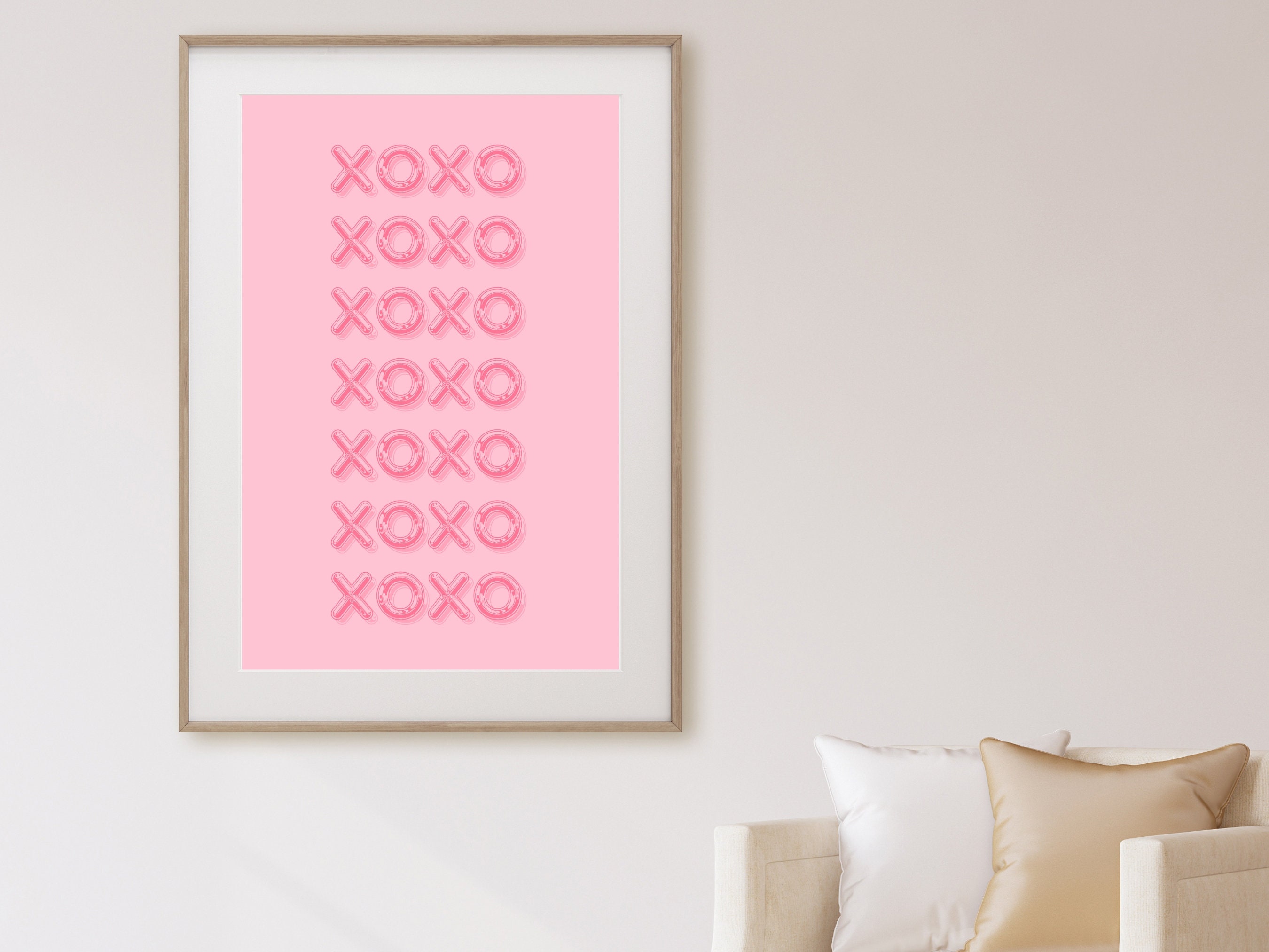 Pink Xoxo Print, Xoxo Sign, Printable Wall Art, Pink Prints, Trendy ...
