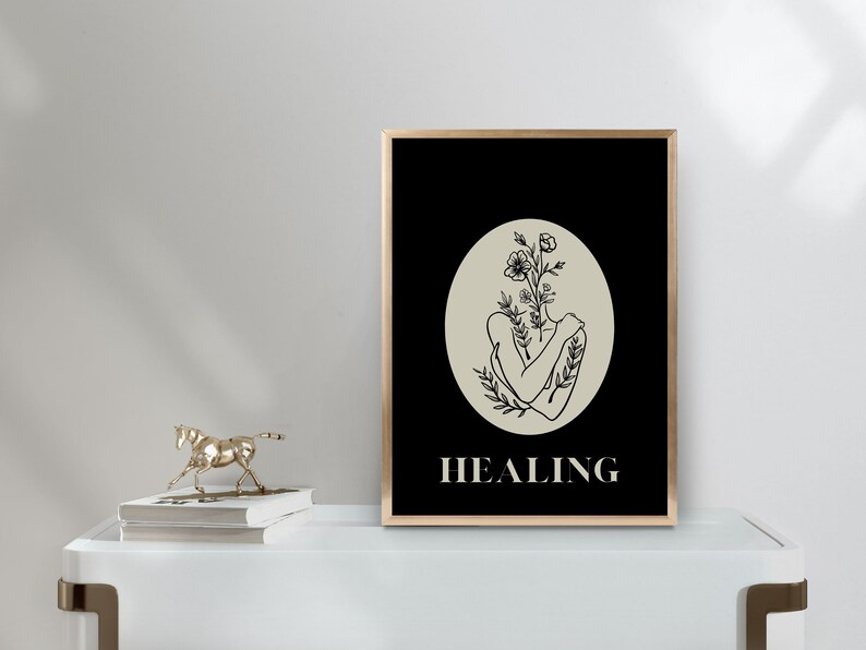 Flower Head Women Line Art, Female Head Flower Wall Art, One Line ...