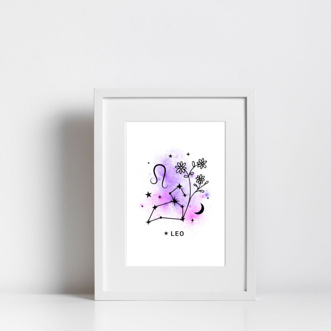 Leo Wall Art Set, 2 Set Dorm Room Poster, Zodiac Print, Motivation Wall ...