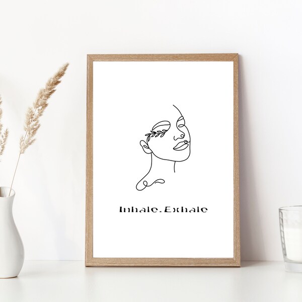 Inhale Exhale Signs - Etsy