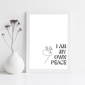 Female Empowerment Art ,woman Face Line Drawing, Self-love Woman Poster ...