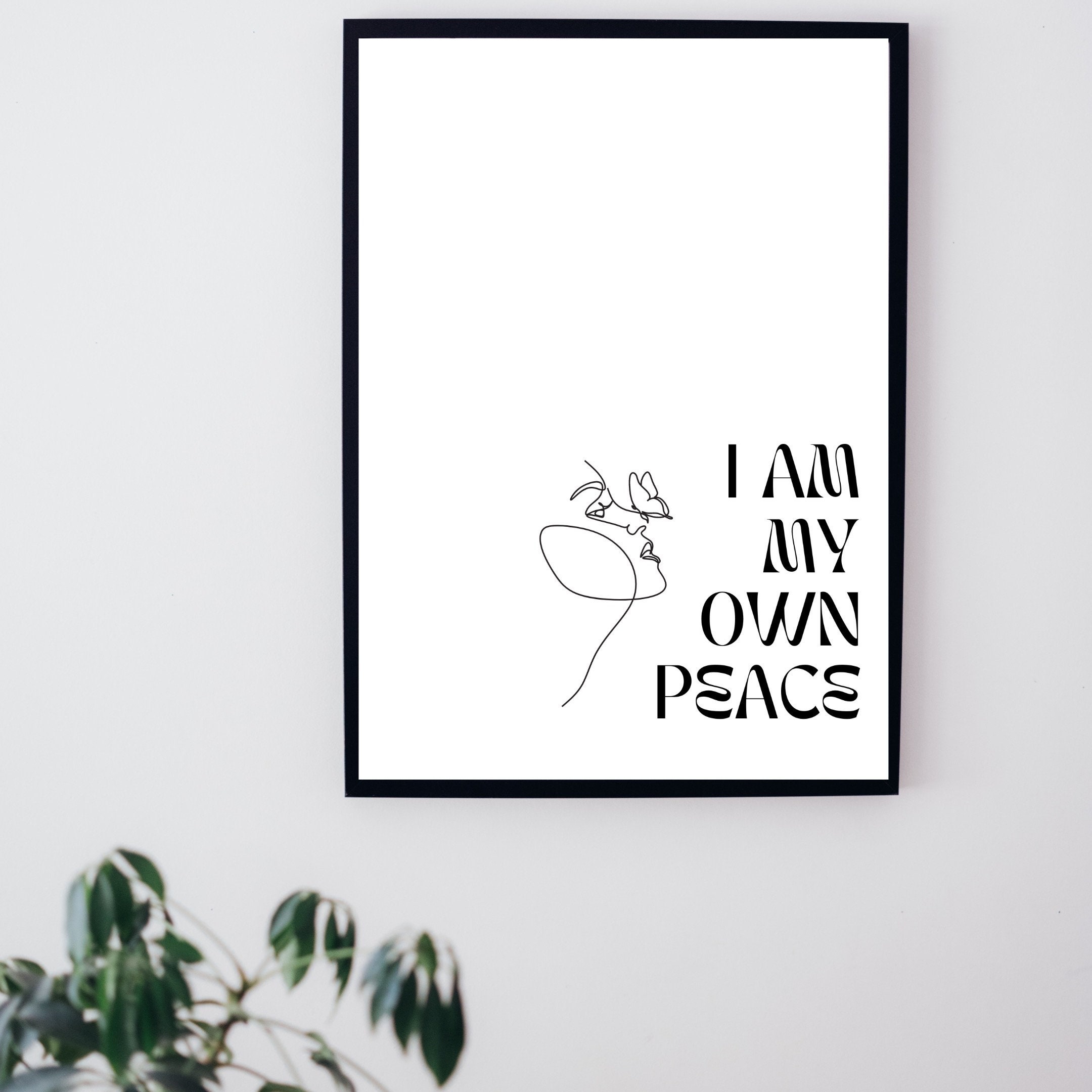 Female Empowerment Art ,woman Face Line Drawing, Self-love Woman Poster ...