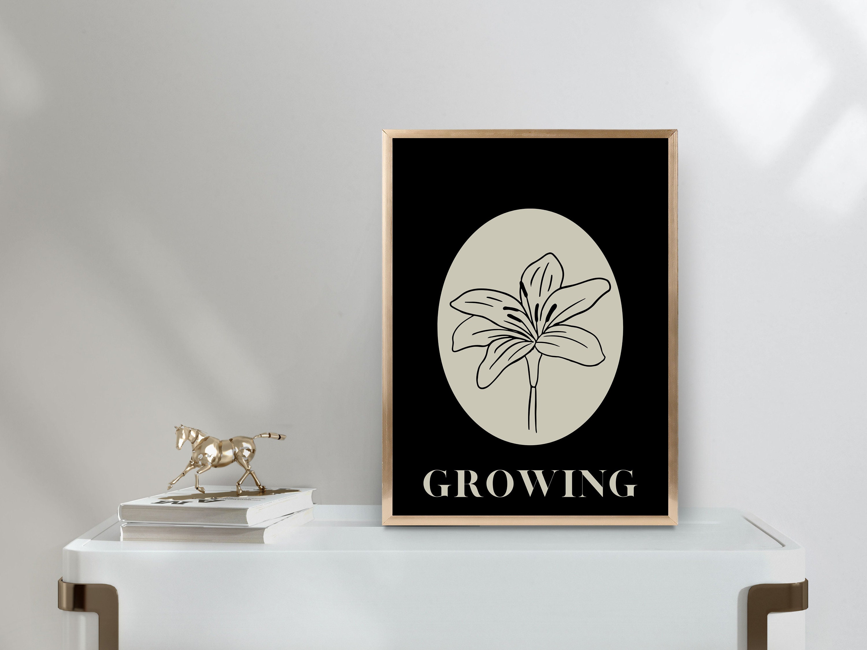 Lily Floral Art Print Abstract Lily Wall Art Botanical - Etsy
