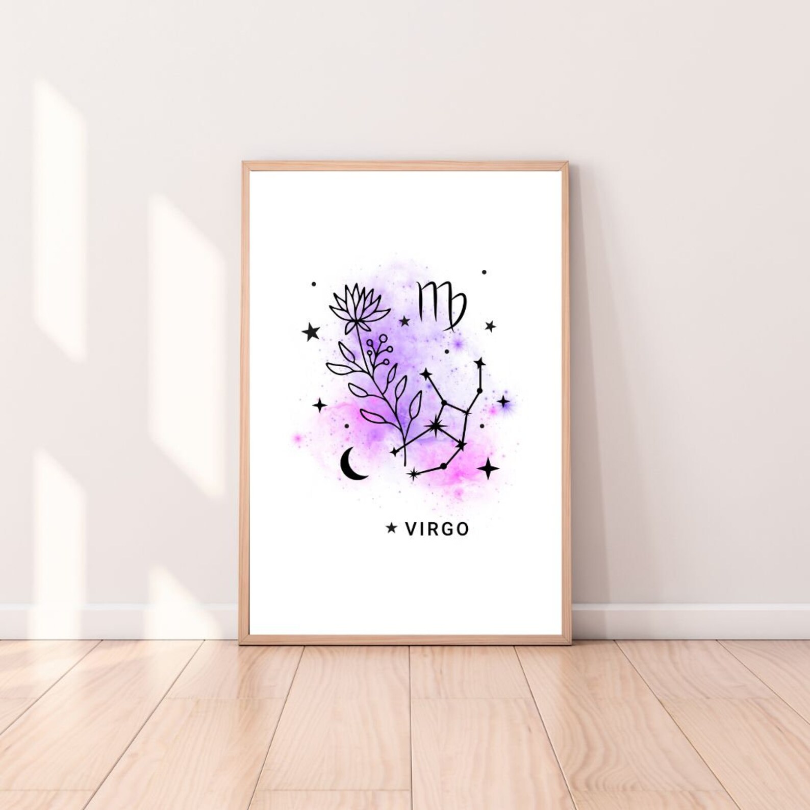 Virgo Wall Art Set, 2 Set Dorm Room Poster, Zodiac Print, Motivation ...