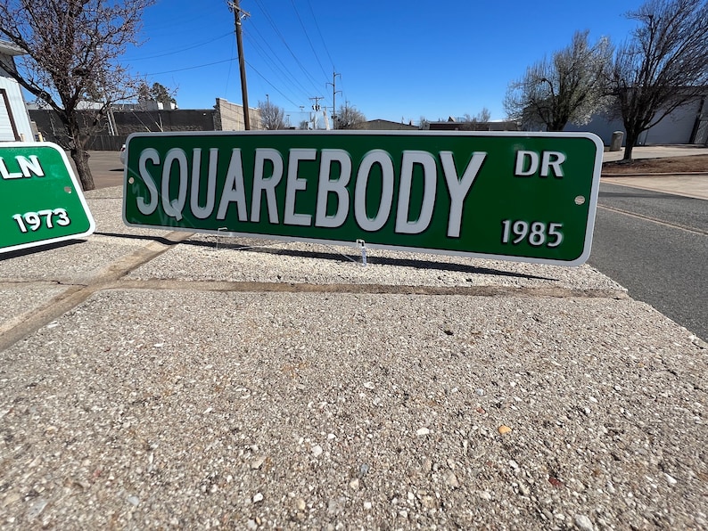 Custom Chevy GMC C10 Squarebody Truck Street Sign Choose - Etsy