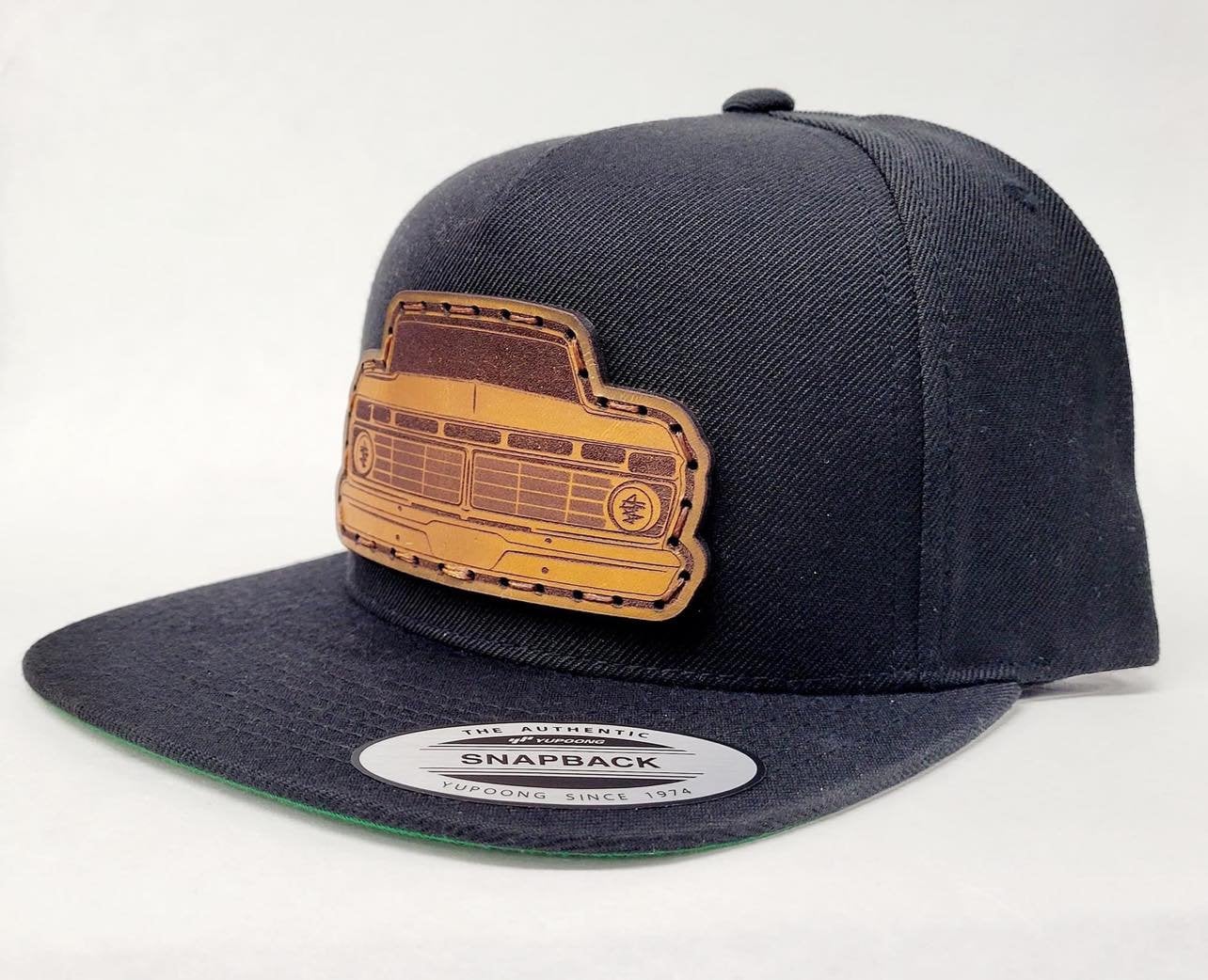 Hand-sewn Leather Patch Snapback Hat FORD F100 Design by - Etsy