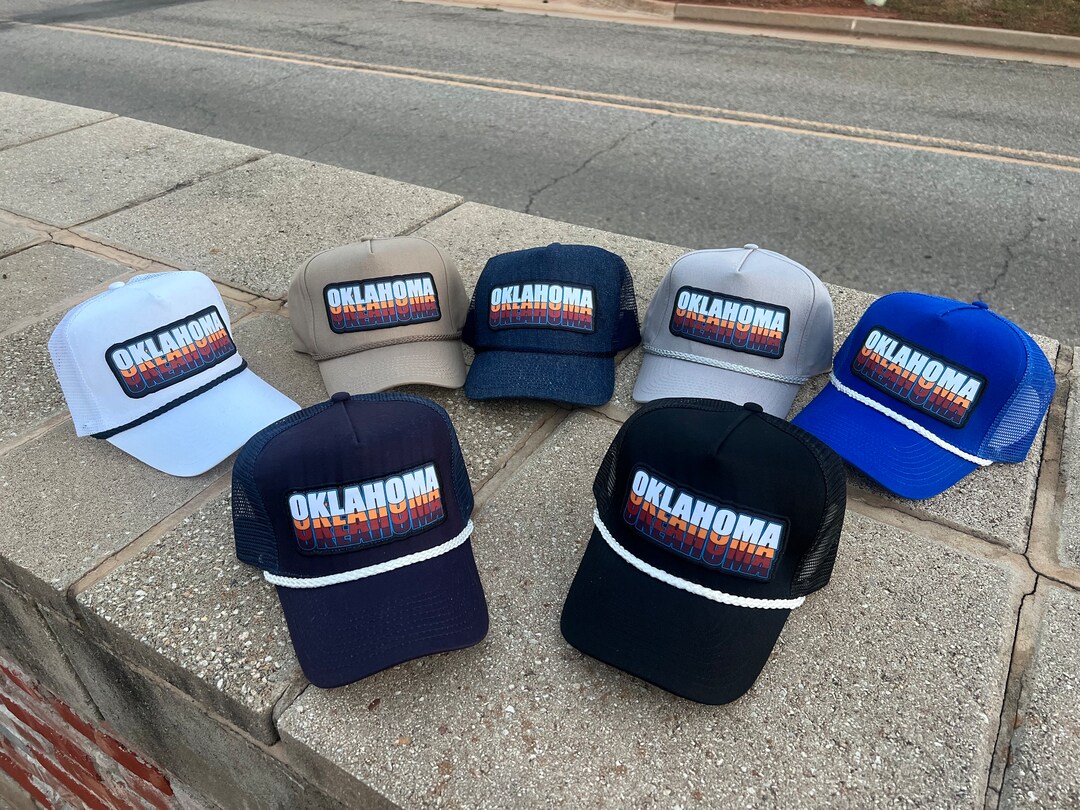 Retro Vintage Oklahoma Patch Rope Snapback Hat - One Size Fits All ...